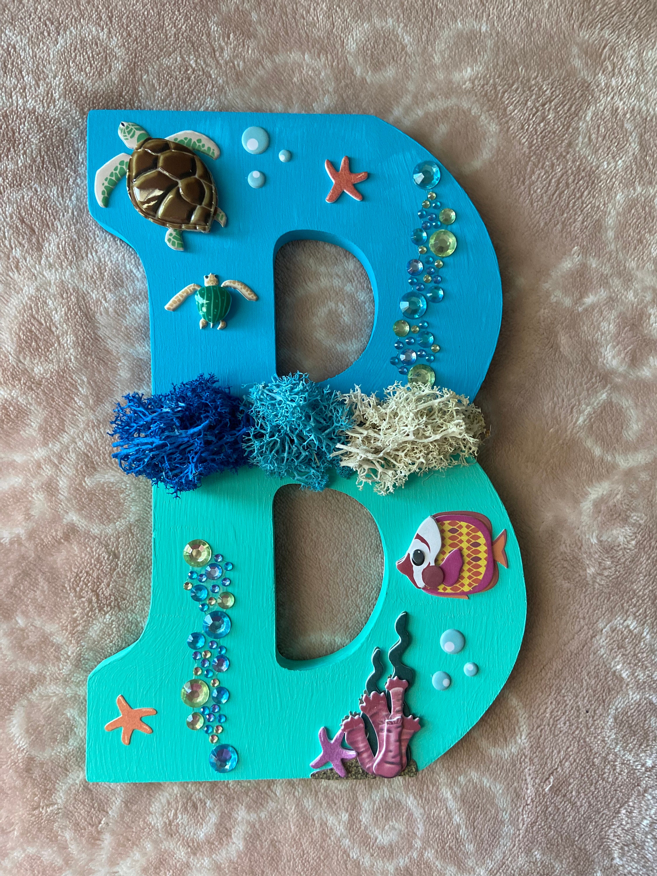 Ocean Theme Custom Letter - Etsy