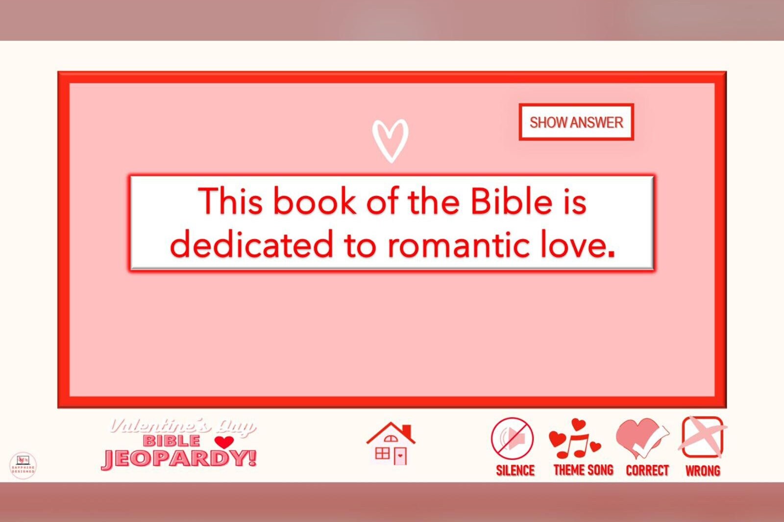 Valentine's Day Bible Jeopardy - Etsy