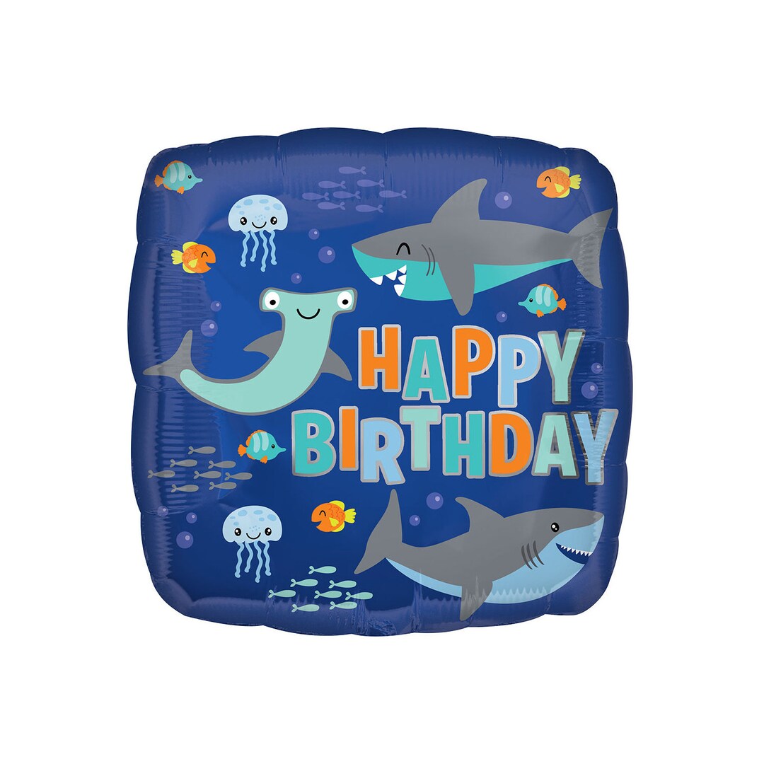 17 Happy Birthday Sharks, Under the Sea Balloons, Under the Ocean ...