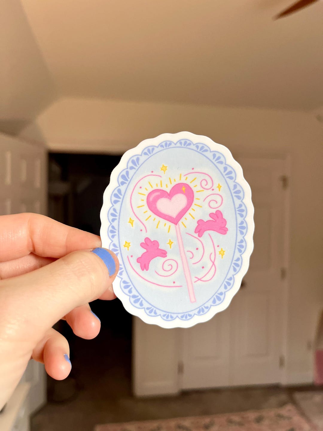 Wand and a Rabbit Vinyl Sticker - Etsy