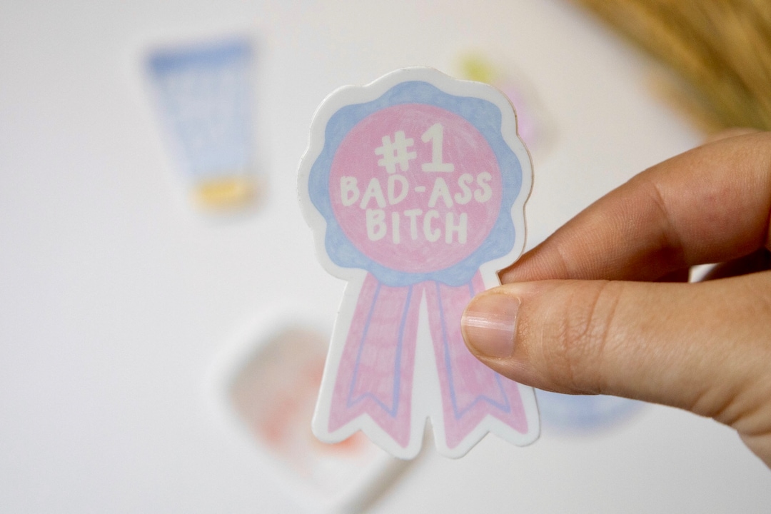 Number 1 Bad-ass Bitch Sticker - Etsy