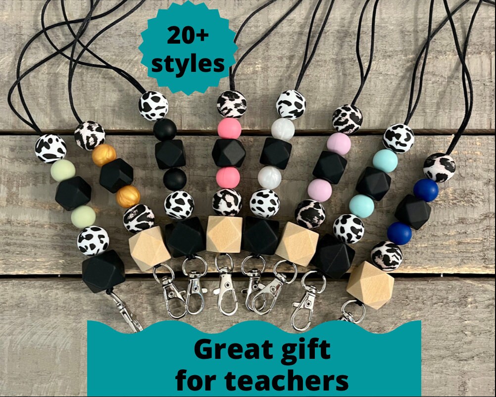 Cow Print Lanyards for Teachers - Etsy