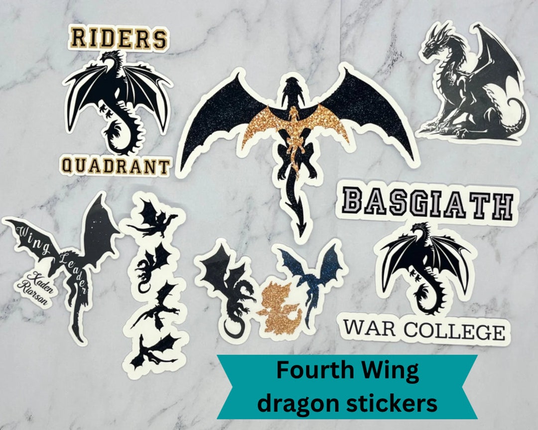 Fourth Wing Stickers, Book Stickers, Basgiath War College, Andarna ...