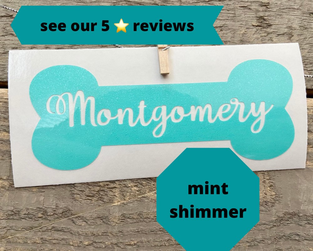 Dog Name Sticker Holographic Decals Personalized Pet Decal | Etsy