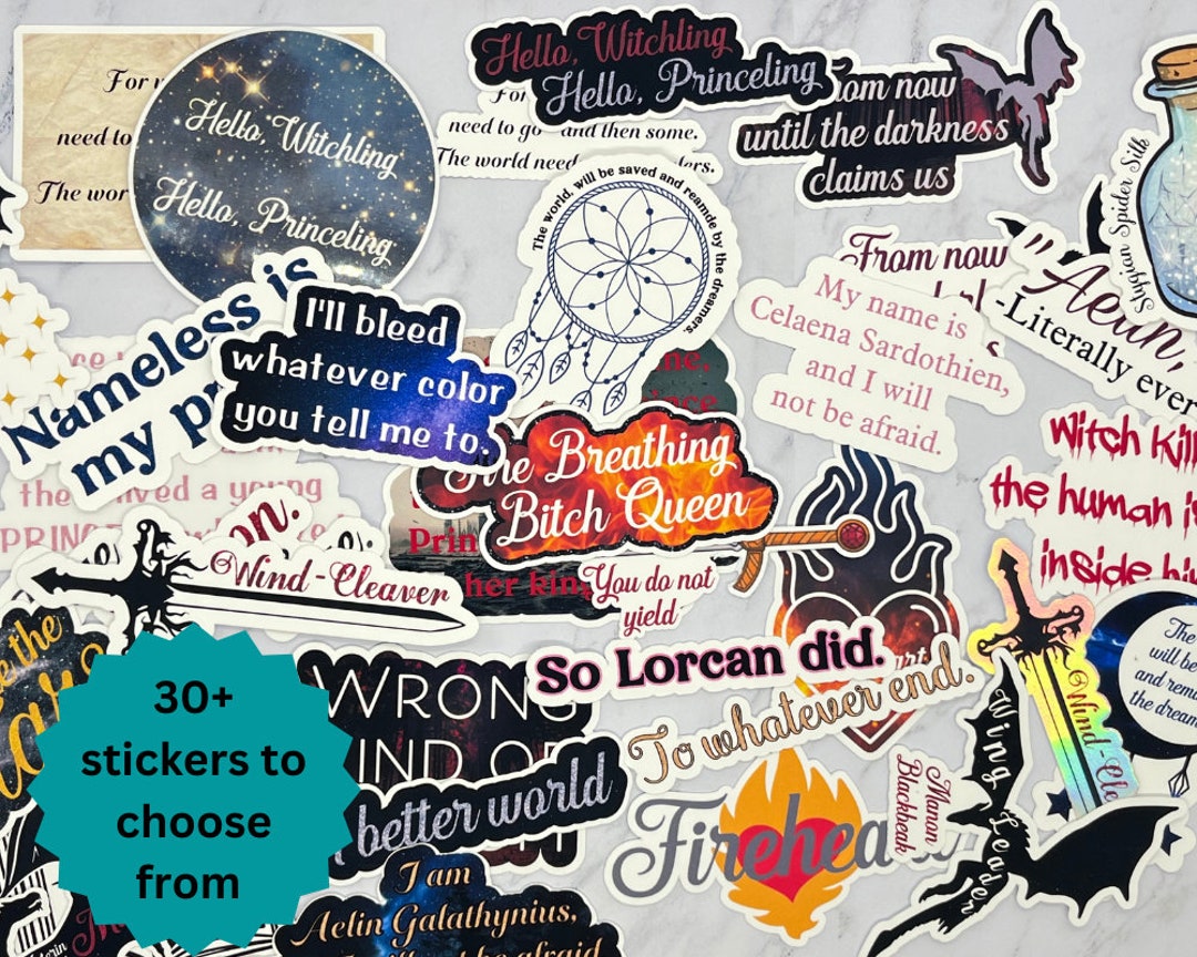 Throne of Glass Vinyl Decal Sticker Packs, Fireheart Sticker, TOG ...