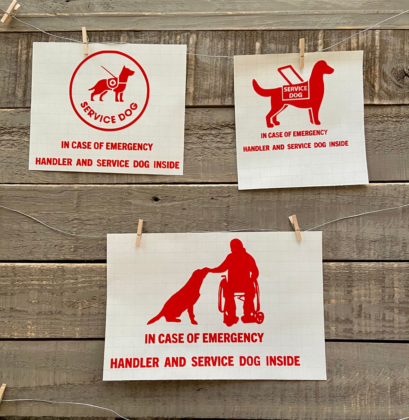 Emergency Pet Sign Rescue Animal Signs Dog Safety Cat And | Etsy