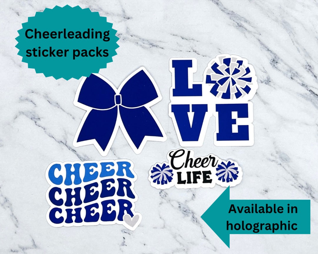 Custom Cheer Sticker Decal, Personalized Decal Sticker, Megaphone ...