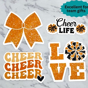 Custom Cheer Sticker Pack, Cheer Bow Vinyl Sticker, Cheer Sticker for ...