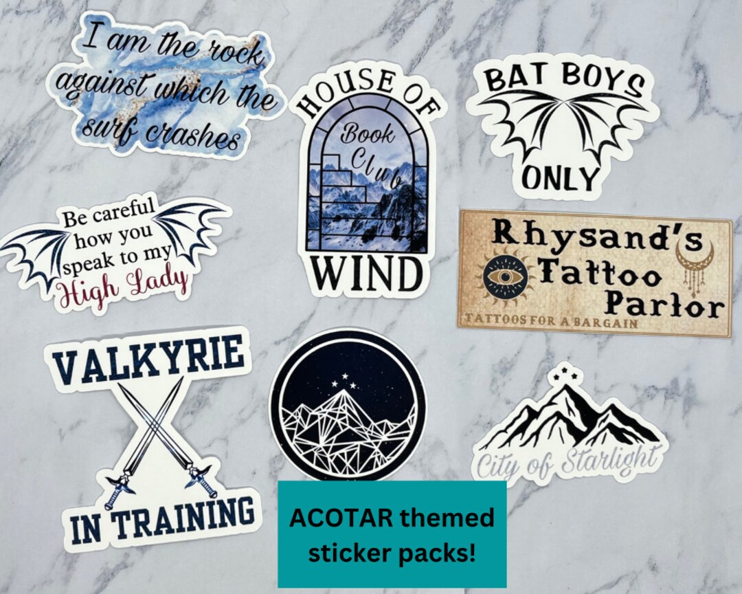 ACOTAR Sticker Pack, TOG Sticker Sheet, Holographic Sticker With Sword ...
