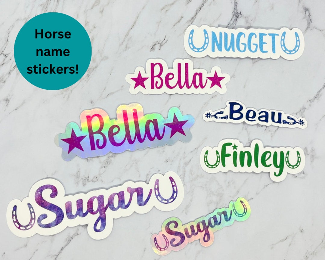 Western Stickers, Horse Bucket Sticker and Label, Custom Equine ...