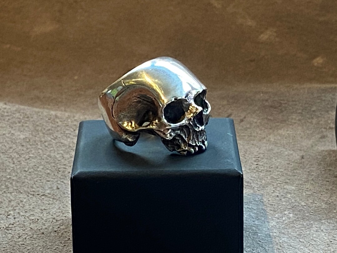 Half Skull Ring 3. Hand Made Solid Silver Skull Ring - Etsy