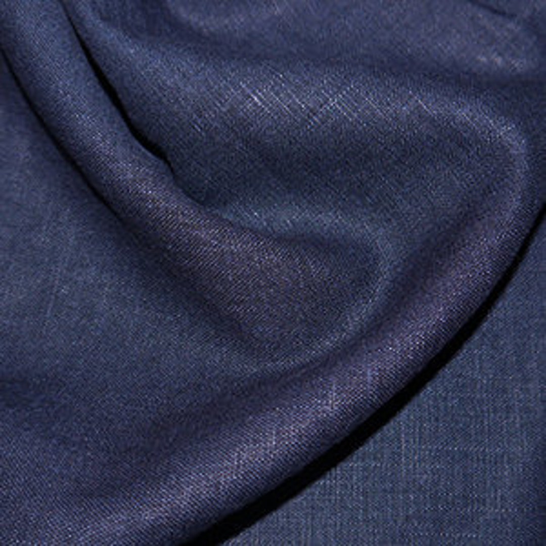 Navy Blue Linen Enzyme Washed 228GSM 100% Linen Fabric for - Etsy