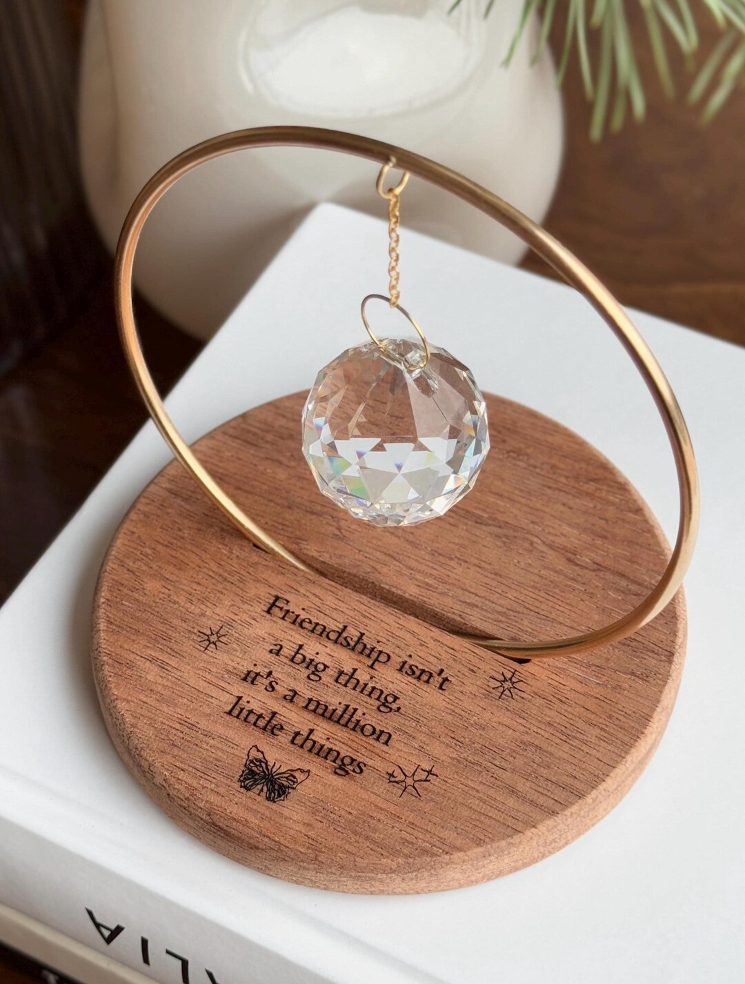Personalized Friendship Gift | Handcrafted Crystal Suncatcher ...