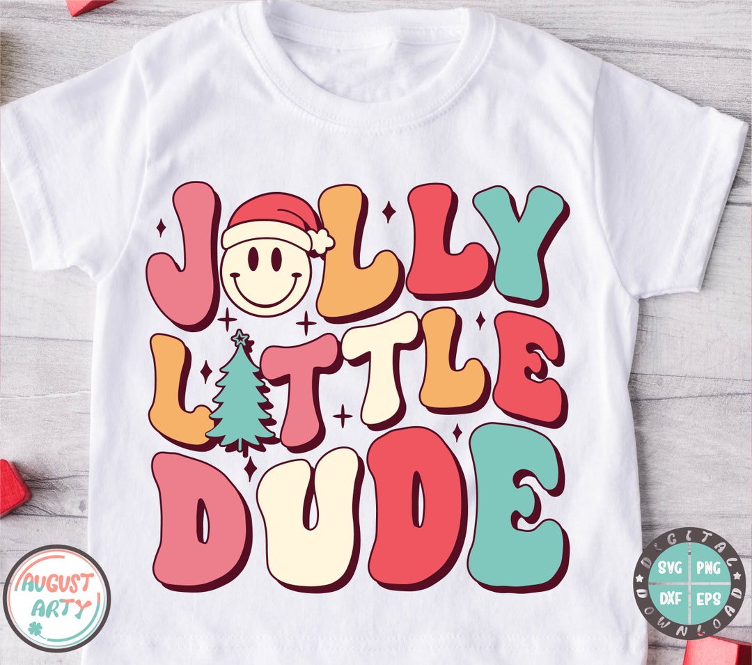 Jolly Little Dude Retro Groovy Wavy Svg,holly Jolly Babe PNG Transfer ...