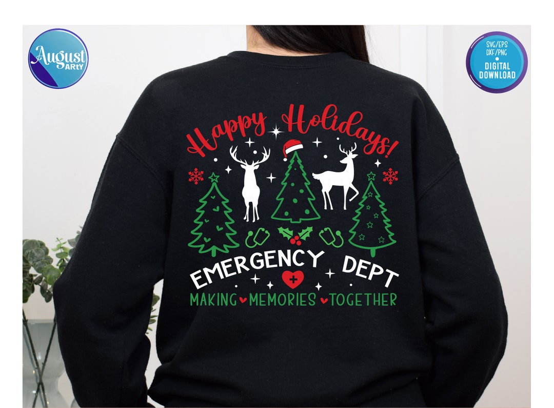 Emergency Dept Svg,reindeer Christmas Crew Svg,happy Holidays Svg,merry ...