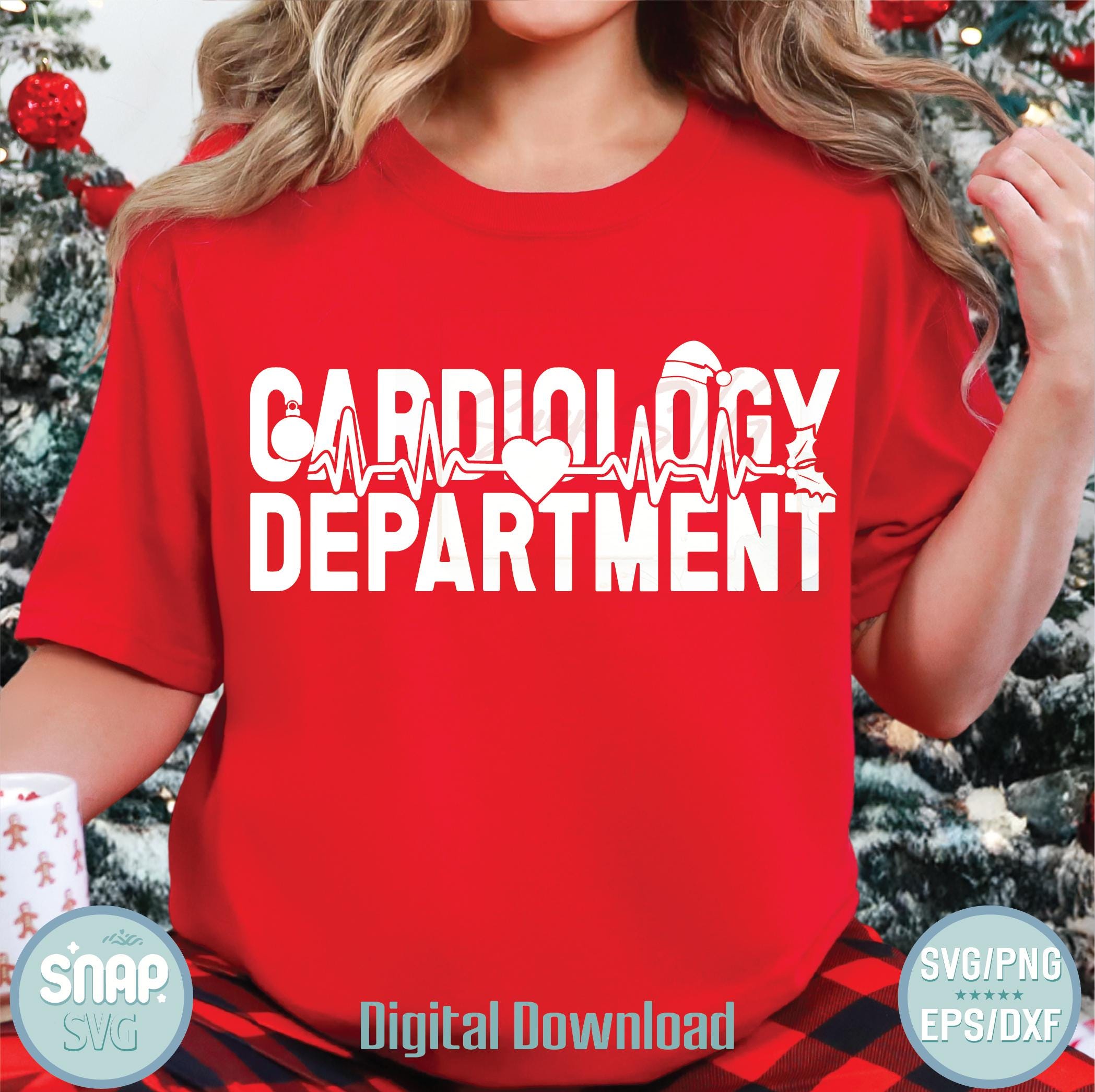 Christmas Cardiology SVG PNG, Cardiology Department Christmas Shirt ...