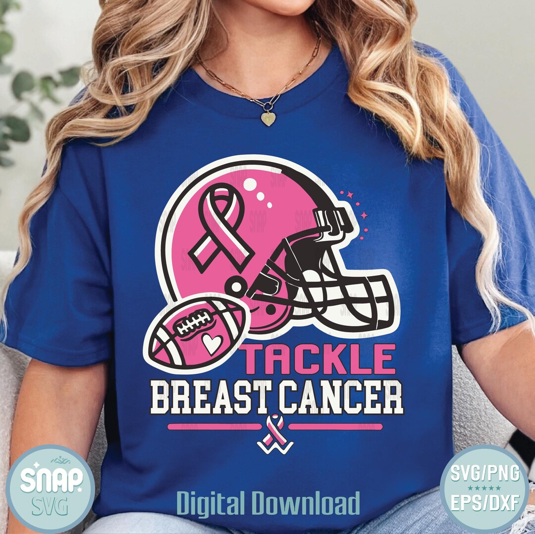 Tackle Breast Cancer Svg Png,breast Cancer Awareness Sublimation ...