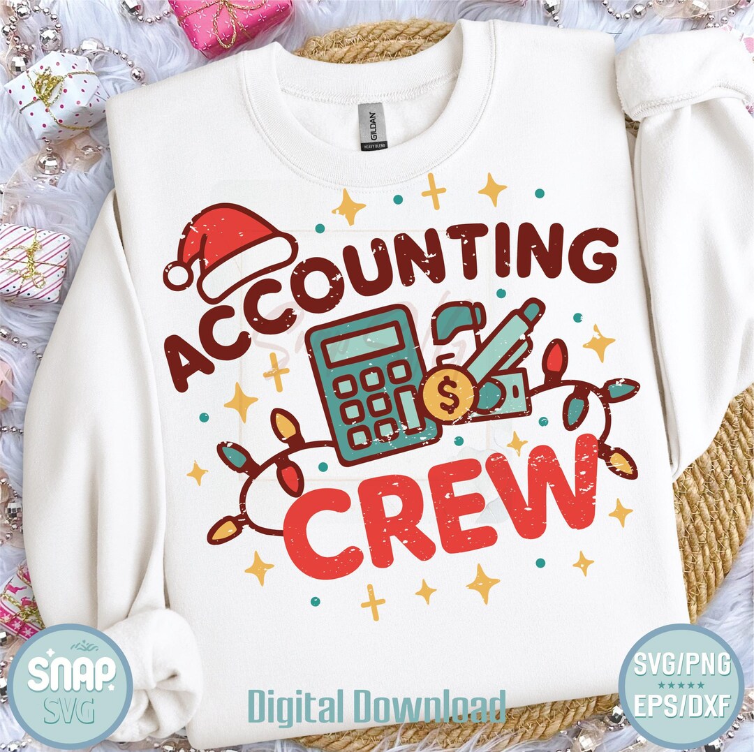 Accounting Crew Christmas Shirt SVG | Accountant Holiday Lightgn ...