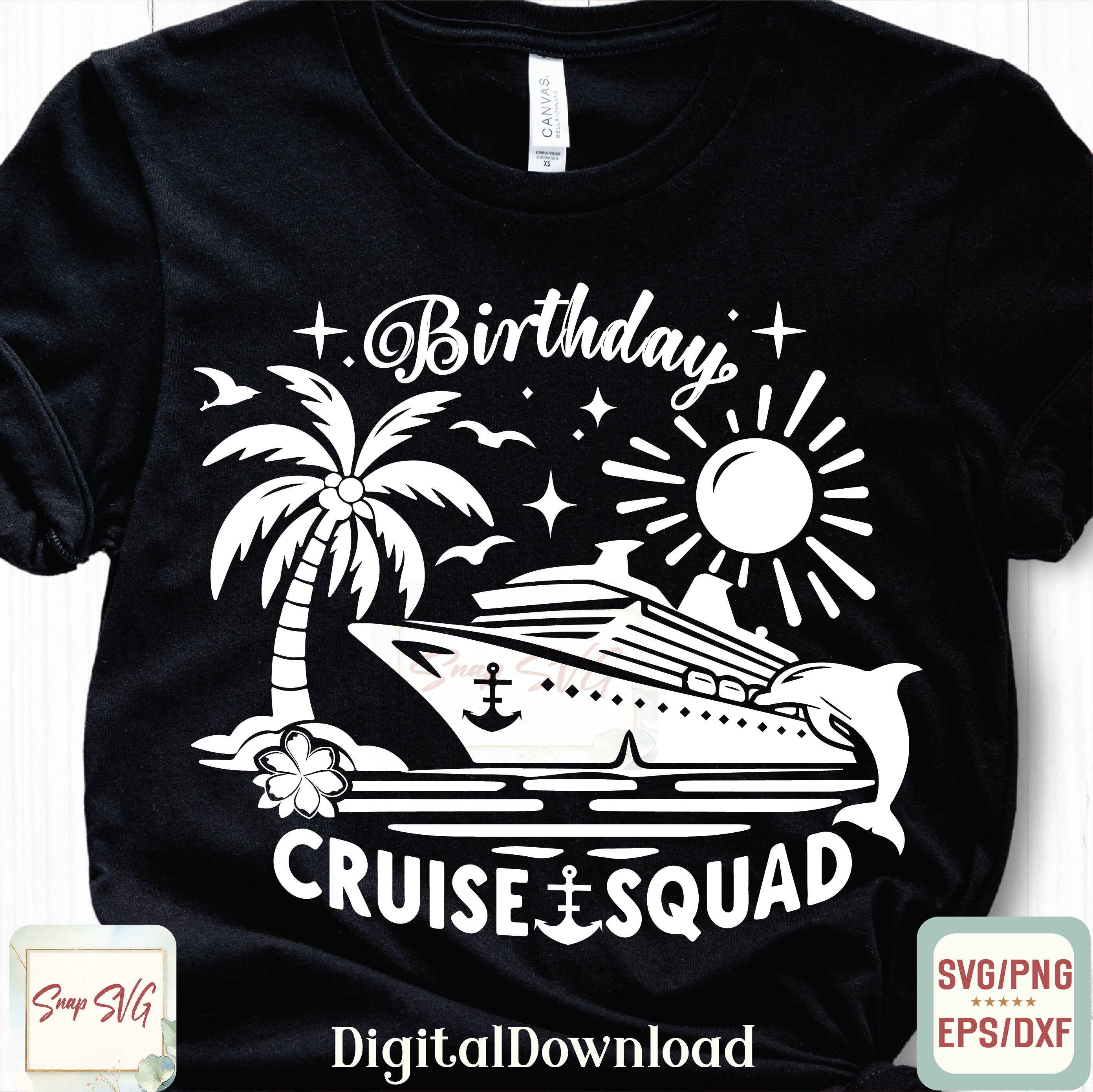 Birthday Cruise Squad SVG Personalized Group Cruise Digital File for T ...