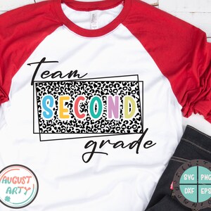 Leopard Team Second Grade Svg,couple School Shirt Svg,back to School ...