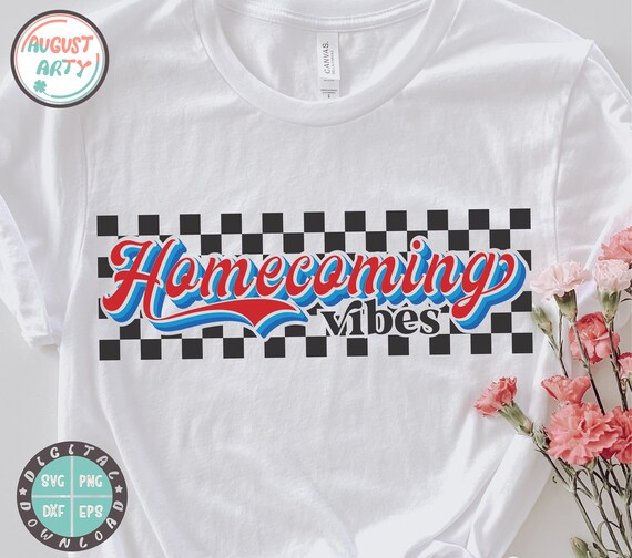 Retro Homecoming Svgcheckered Homecoming Vibes Svghigh - Etsy