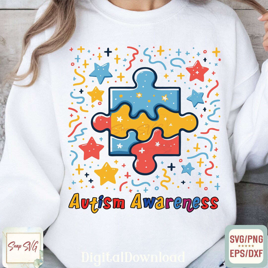 Autism Awareness Doodle Svg-mindfulness Support Shirt- Autism Svg ...