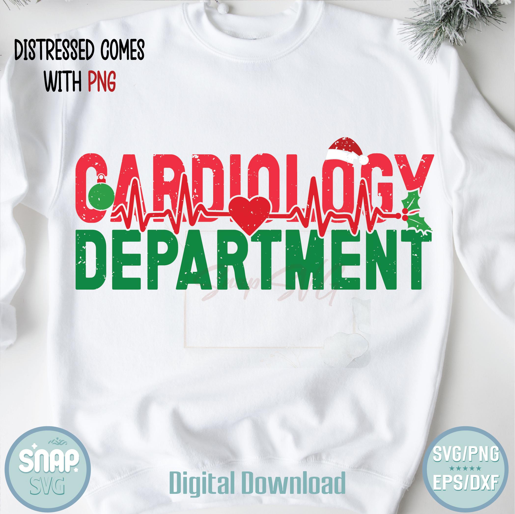 Christmas Cardiology SVG PNG, Cardiology Department Christmas Shirt ...
