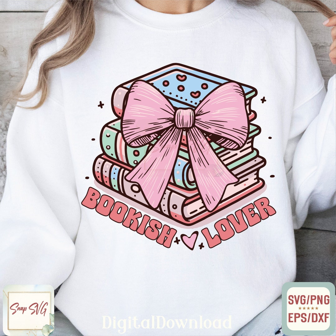 Coquette Books SVG Png,bookish Lover Svg,girly Bookish Coquette ...