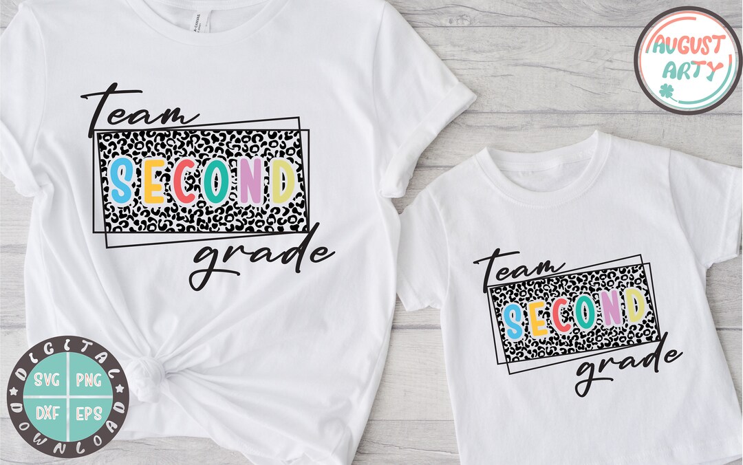 Leopard Team Second Grade Svg,couple School Shirt Svg,back to School ...