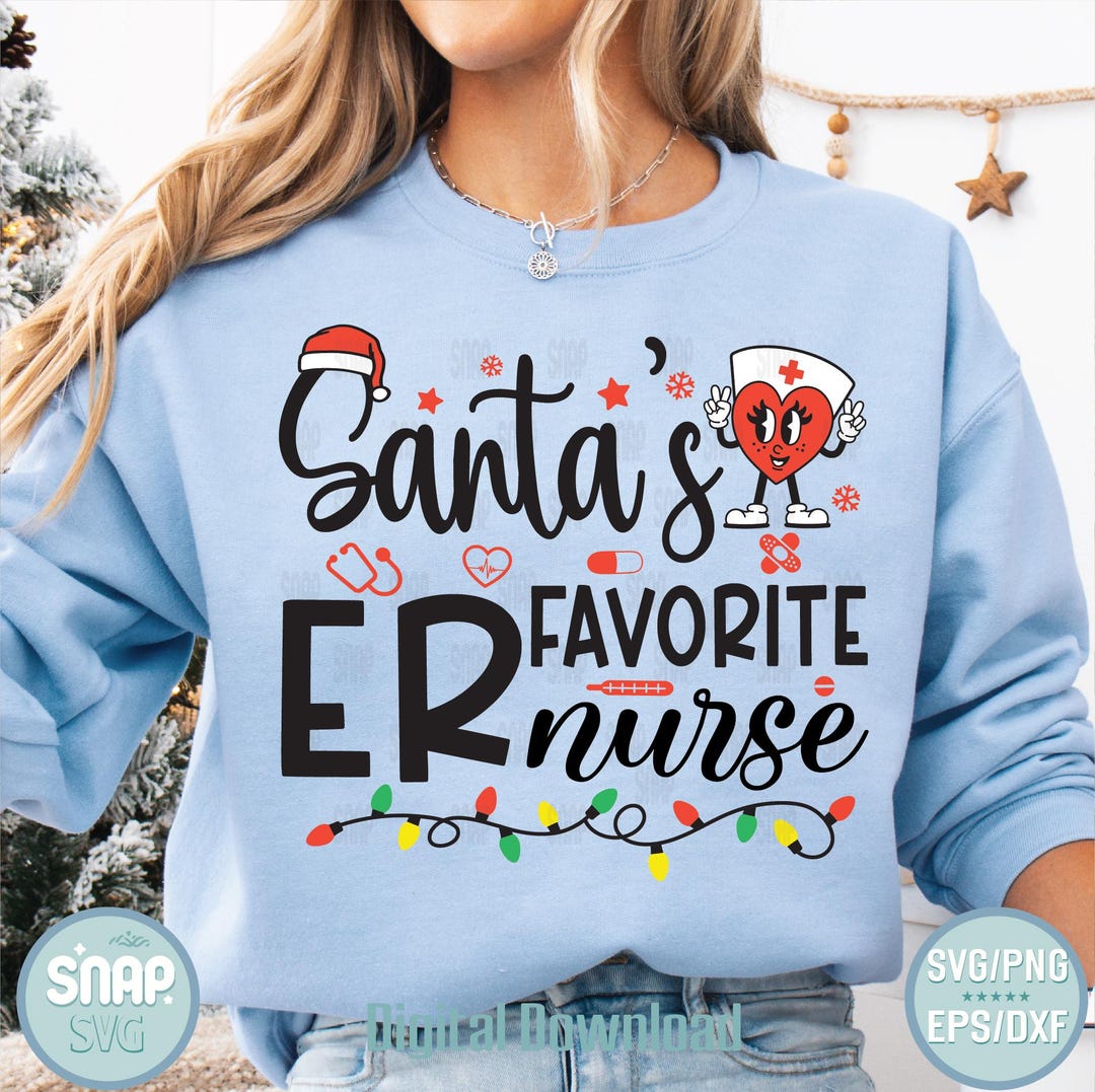 Santa's Favorite L&D Nurse Svg,labor and Delivery Nurse Svg,santa's ...