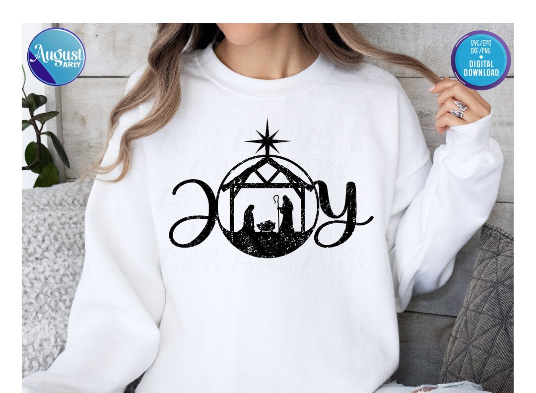 Joy Nativity Scene Svg,baby Jesus Manger Scene Svg,merry Christmas ...