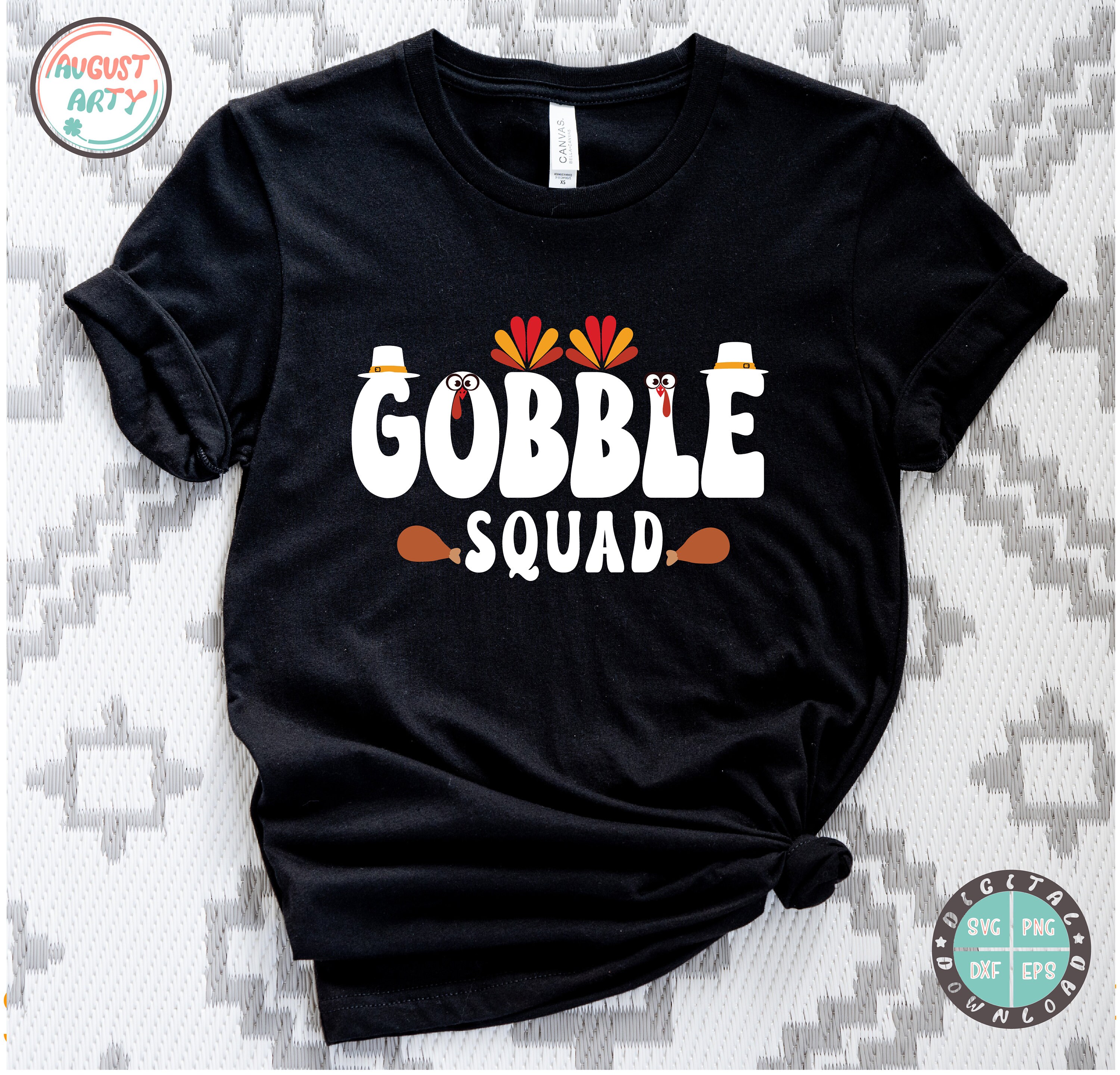 Gobble Squad Svgthanksgiving Pngfunny Thanksgiving Svgkids - Etsy