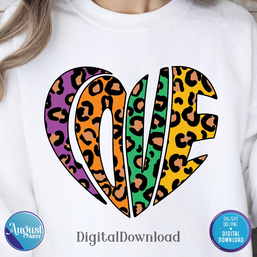 Love Heart Mardi Gras Svg,leopard Print Mardi Gras Png Svg,mardi Gras ...
