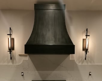 Custom Artisan Zinc Range Hood Double Sweep Casing | Etsy
