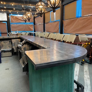 Commercial Metal Bar Tops- Custom Zinc, Copper and Brass Restaurant Bar ...