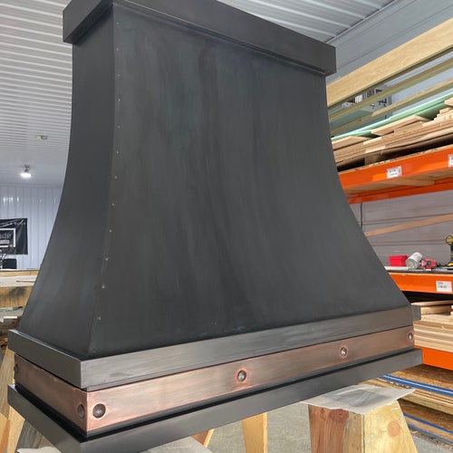Custom Artisan Zinc Range Hoods Double Sweep Casing and - Etsy
