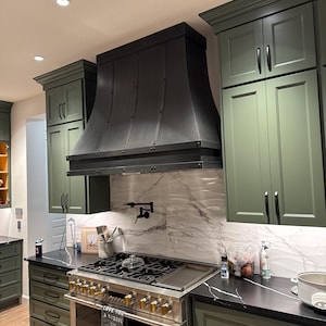 Custom Artisan Zinc Range Hood - Double Sweep - Casing - Etsy