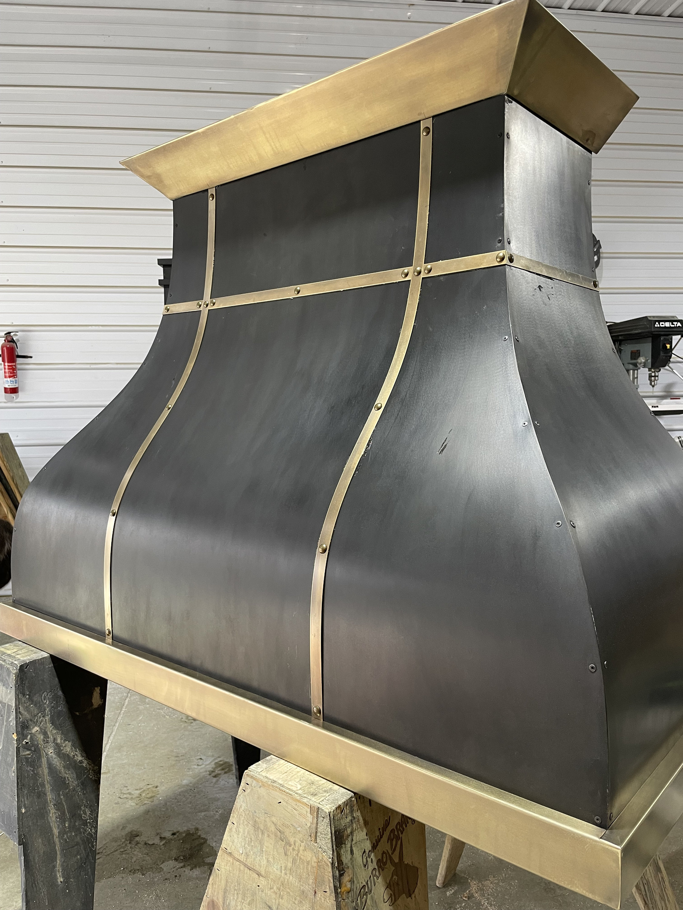 Custom Artisan Zinc Range Hoods - Bell Curve - Etsy
