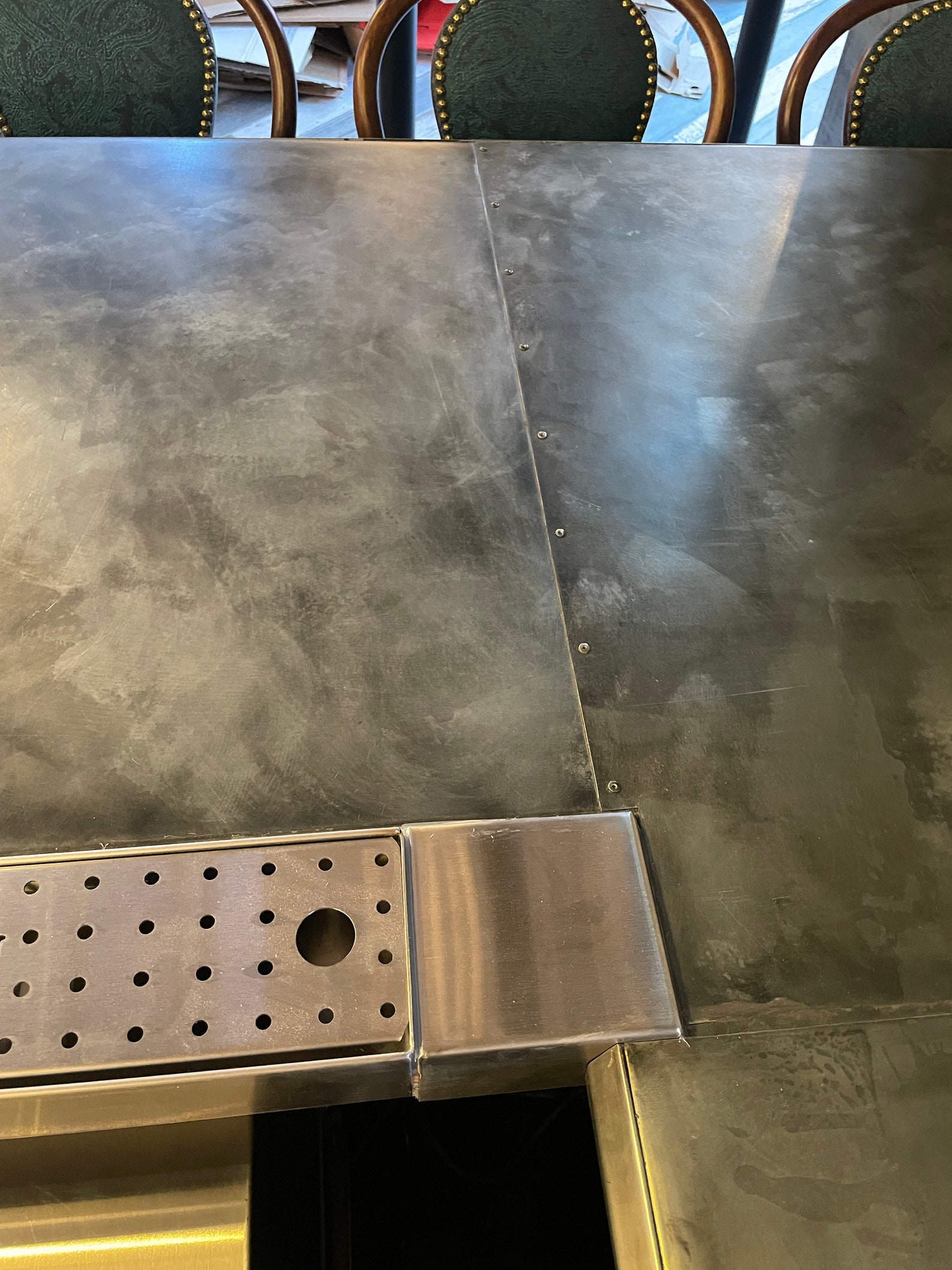 Commercial Metal Bar Tops- Custom Zinc, Copper and Brass Restaurant Bar ...