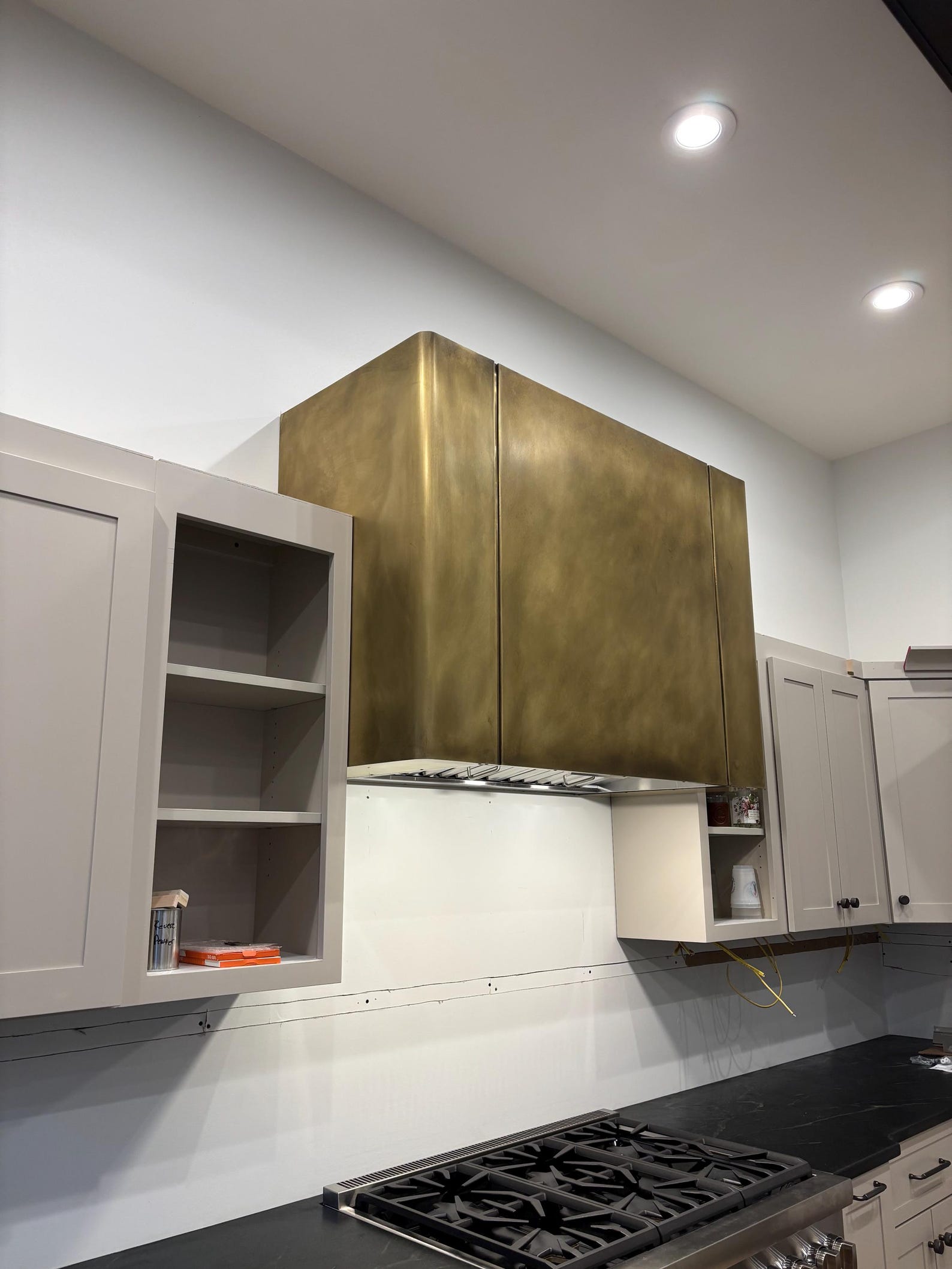 Custom Artisan Brass Range Hoods - Modern Box Curve - Etsy