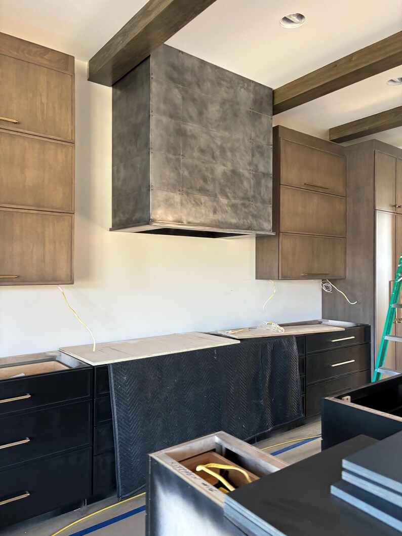 Custom Artisan Zinc Range Hoods - Modern Box - Etsy