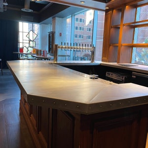 Commercial Metal Bar Tops- Custom Zinc, Copper and Brass Restaurant Bar ...