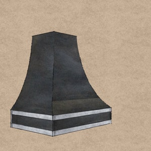Custom Artisan Zinc Range Hoods Double Sweep Casing and - Etsy