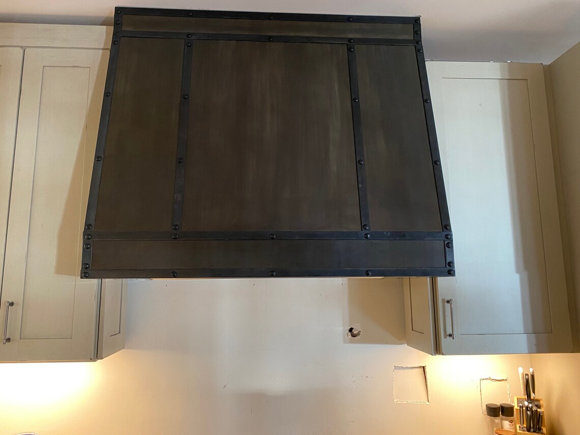 Custom Zinc Range Hoods Modern Angle - Etsy