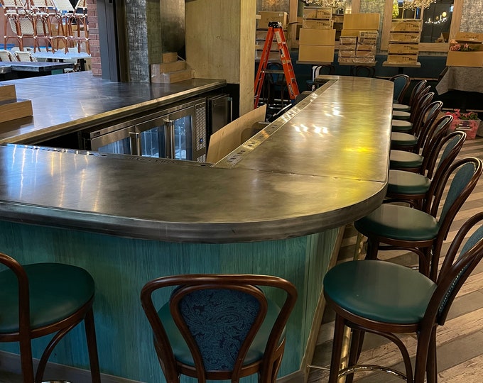 Commercial Metal Bar Tops- Custom Zinc, Copper and Brass Restaurant Bar ...