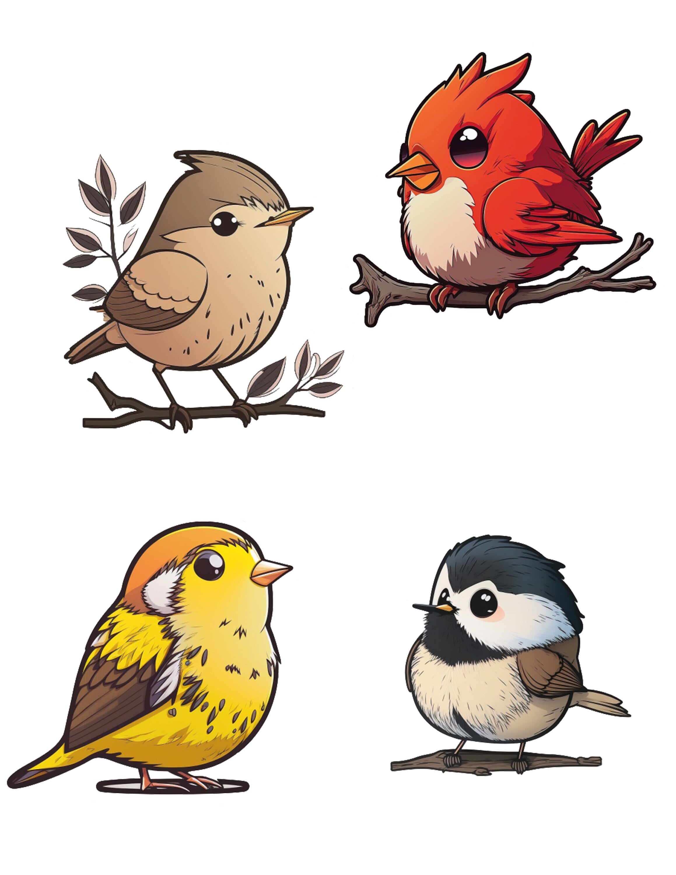 Anime Style Birds PNG & Svg's - Etsy