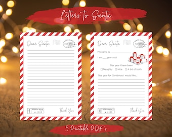 Kids Printable Letter to Santa - Etsy
