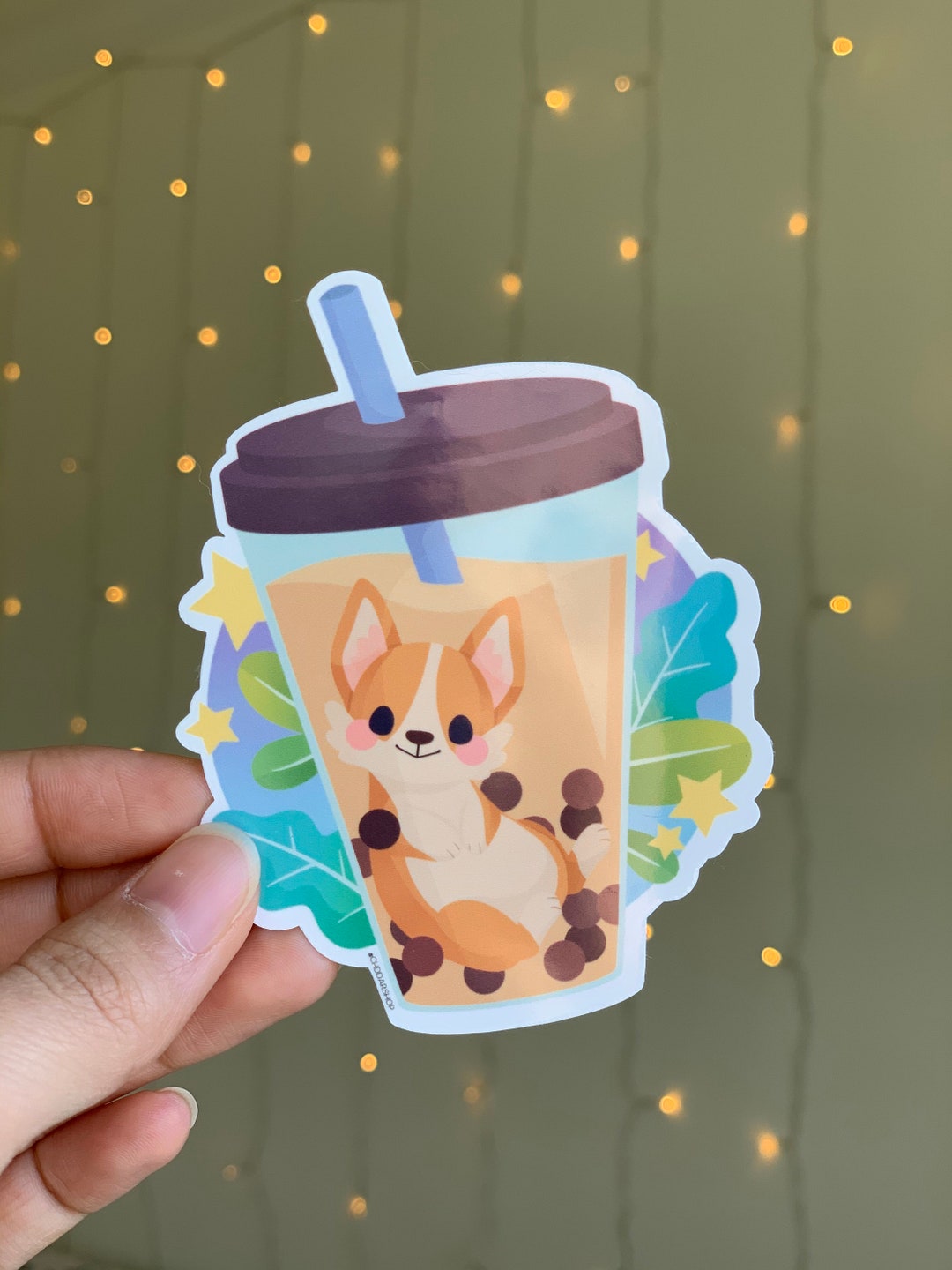Corgi Boba Sticker Laptop Sticker Water Bottle Sticker - Etsy.de