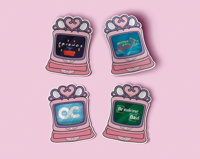 Princess TV Y2K 2000s Vintage Girl Television Sticker / Laptop Sticker ...