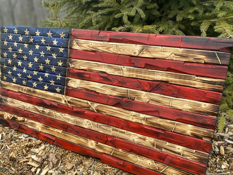Rustic Wooden Flag - Etsy